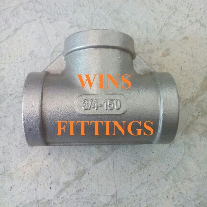Jual Tee 1/4" Stainless SS 304 Drat Dalam BSPT Sambungan Cabang 3 Pipa Bahan asli Stainless ...