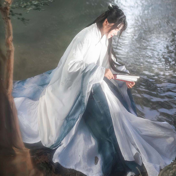 Jual Pakaian Pria dan Wanita Tradisional Cina Han, Jubah Salju Bambu ...