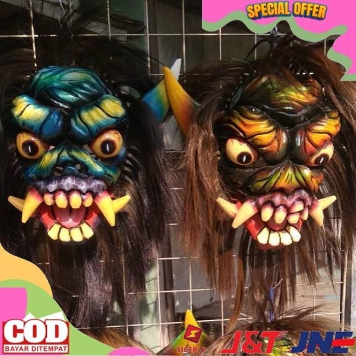 Jual TERBAIK TOPENG BUTO ANAK/ TOPENG GEDRUK/KESENIAN TRADISIONAL GD50 ...