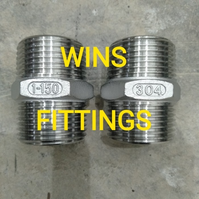 Jual Double nipple 2" SS 304 Stainless 150 nepel socket drat luar 2 ...