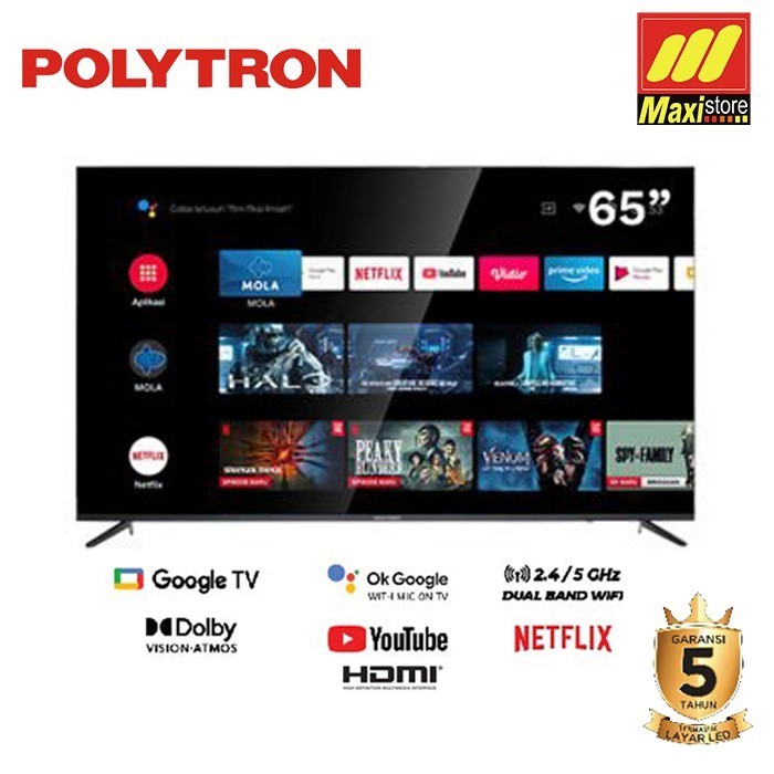 Jual $+$+$+$+] POLYTRON PLD 65UG5959 4K UHD Smart Google TV 65 Inch ...
