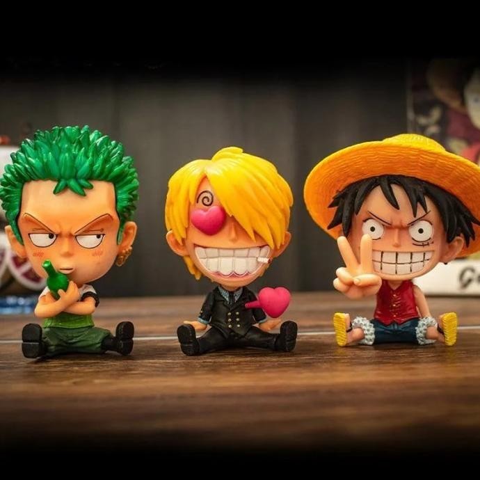 Jual TWH FIGUR ONE PIECE FUNNY MINI EDITION LUFFY ZORO ACTION FIGURE ...