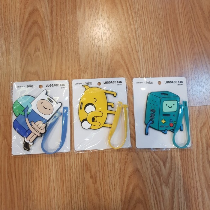 Jual LUGGAGE TAG ADVENTURE TIME FINN JAKE BEEMO TAG KOPER MINISO JAPAN ...