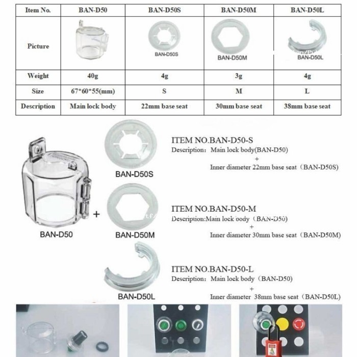 Jual {{{{}}] LOTOTO LS2151 Safety Loto Removable Push Button Emergency ...