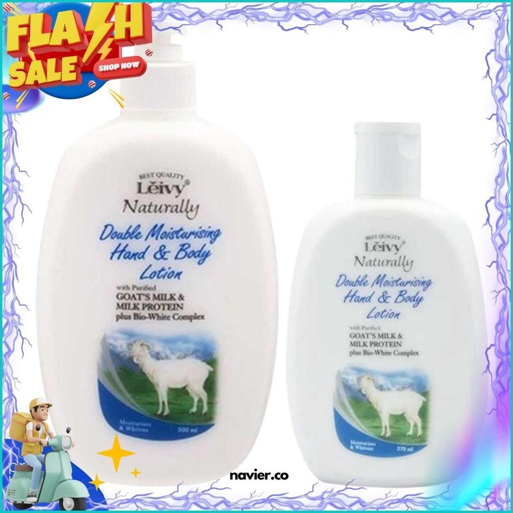 Jual Leivy Double Moisturising Hand & Body Lotion With GoatS Milk (500 ...