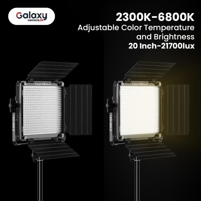 Jual GVM GVM-480LS-B LED LIGHT 480 LED BI-COLOR LAMPU STUDIO LED VLOG ...