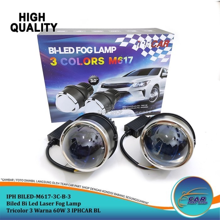 Jual Biled Bi Led Laser Fog Lamp Foglamp Tricolor 3 Warna 60W 3" IPHCAR ...