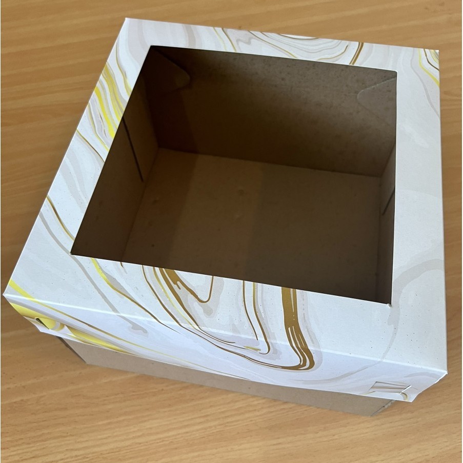 Jual 5 pcs dus box tutup mika marble gold alas coklat uk 30 x 30 x 10 ...