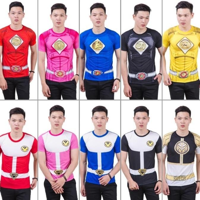 Jual Baju Kaos Kostum Power Rangers Series Ready Size Anak Dan Dewasa ...