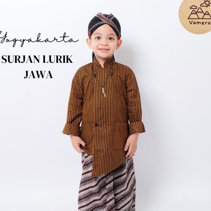 Jual Surjan Lurik Anak Set Blangkon Pakaian Adat Jawa Jogja | Shopee ...