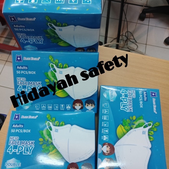 Jual MASKER BLUE NP 3D 4 PLY ISI 50 PCS | Shopee Indonesia