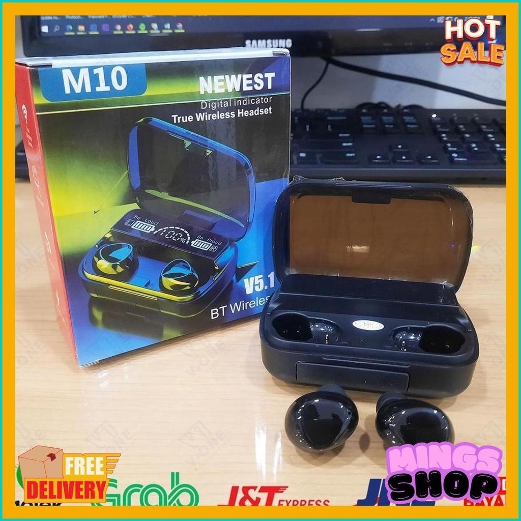 Jual Headset Bluetooth Tws M10 M30 Wireless Earphone Full Bass 2000Mah Pb (Order Sebelum ...