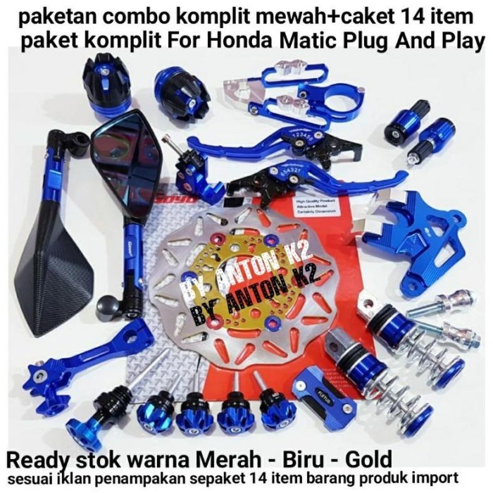 Jual Paket Komplit 14 Item Variasi Aksesoris Motor Honda Matic Vario ...