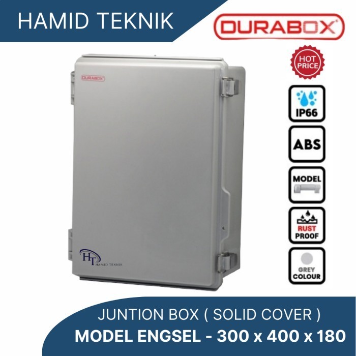 Jual Box Panel Plastik Juntion 300 X 400 X 180 Abs + Base Plate Durabox ...