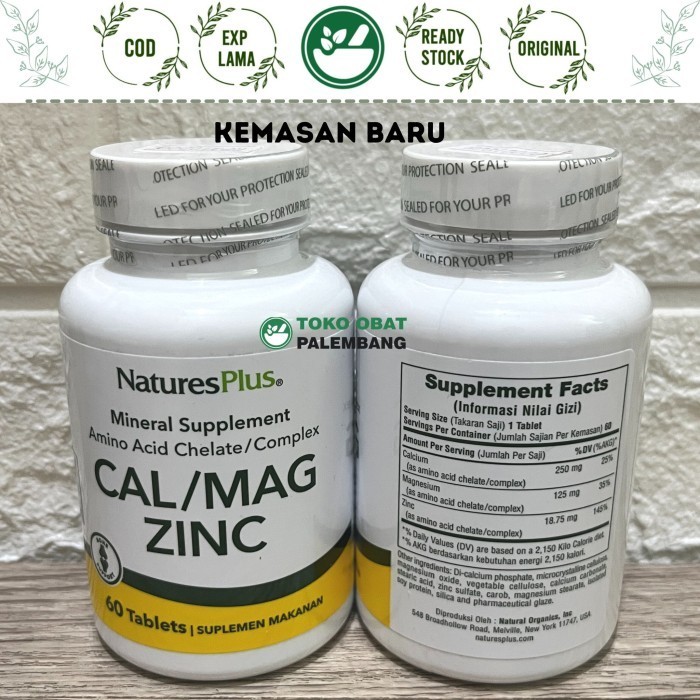 Jual Natures Plus Calmagzinc 60 Tab Nature Plus Cal Mag Zinc Cal/Mag ...