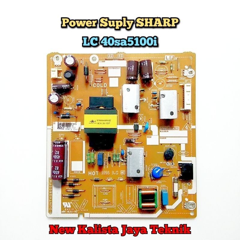 Jual POWER SUPLY TV SHARP LC 40SA5100I ORIGINAL QPWBFG800WJN4 PSU SHARP ...