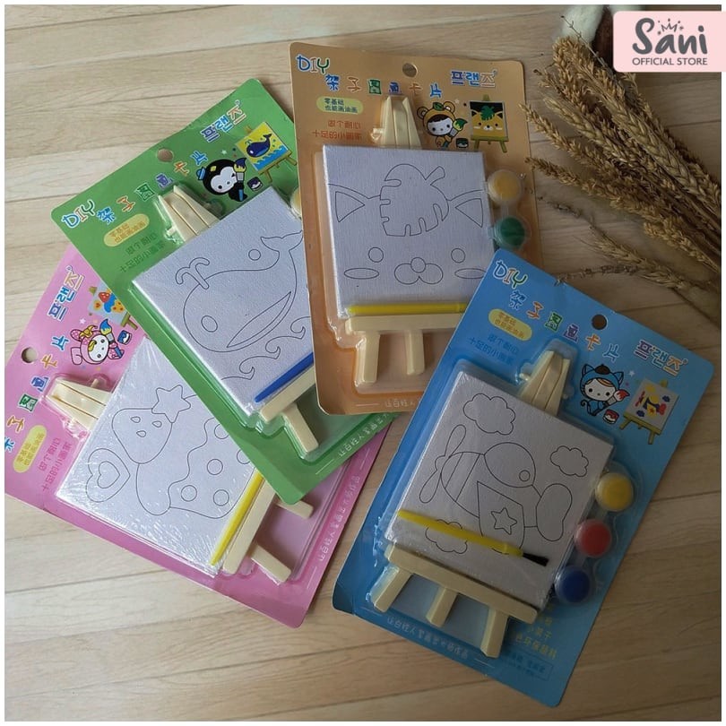 Jual Sani | Set Mewarnai Papan Kanvas kuas cat - Mainan DIY Edukatif ...