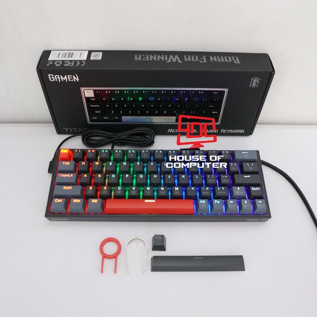 Jual KEYBOARD GAMING MECHANICAL GAMEN TITAN V LITE LATEST TITAN SERIES ...