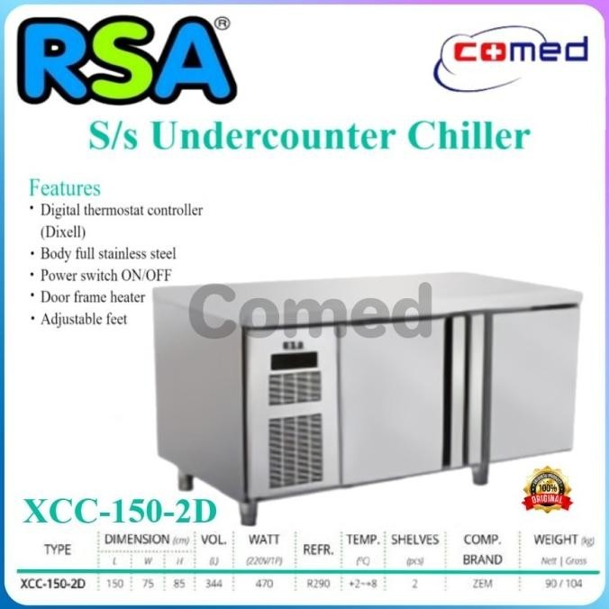 Jual [Ready] Rsa Xcc-150-2D Ss Kitchen Refrigeration Undercounter ...
