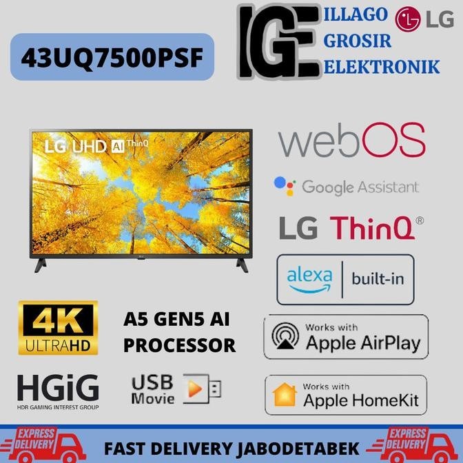 Jual [Baru] Lg 43Uq7500Psf Smart Tv 43 Inch Lg 43Uq7500 Uhd Tv Digital ...