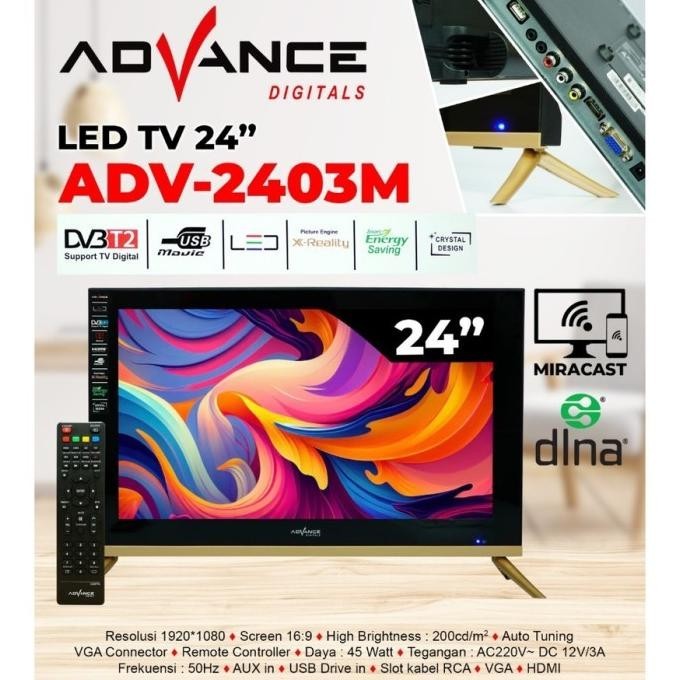 Jual [Best Quality] Advance Led Tv Adv-3202T / Adv3202T Digital Tv 32 ...