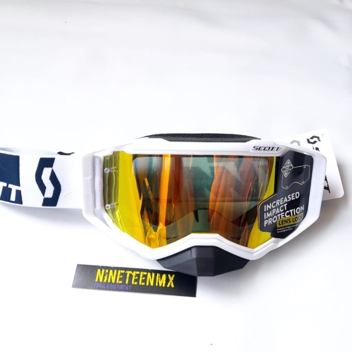 Jual GOGGLE CROSS SCOTT PUTIH LENSA KUNING FULLSET K02 | Shopee Indonesia
