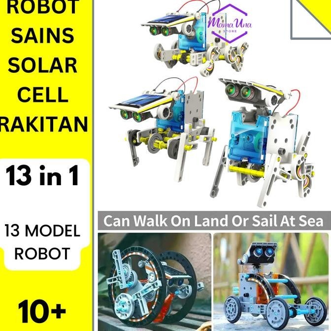 Jual Mainan Robot Robotan Anak Diy 13 In1 Solar Robotic Robotik Panel ...