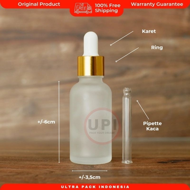 Jual KEMASAN BOTOL SERUM TETES PREMIUM - BOTOL KACA FROSTED BR 30ML ...