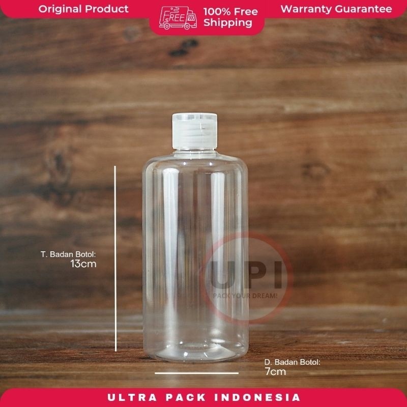 Jual Kemasan Botol Mist Spray - Kemasan Botol Fliptop Isi Ulang - BOTOL PET HS 500ML CLEAR ...