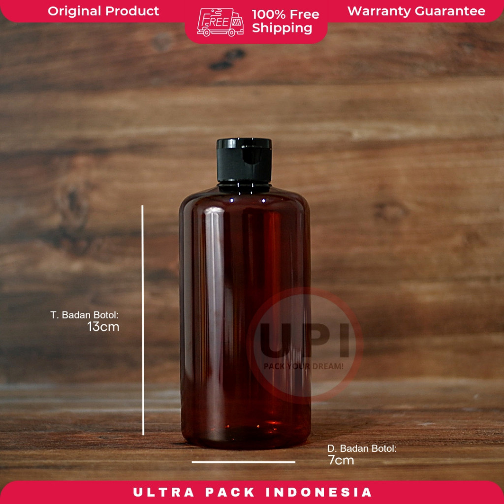 Jual KEMASAN BOTOL FLIPTOP ISI ULANG - BOTOL PET HS 500ML AMBER + FLIP TOP | Shopee Indonesia