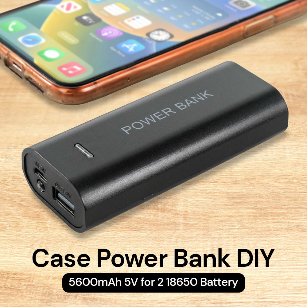 Jual Case Power Bank DIY 5V for 2 18650 Battery - V600 | Shopee Indonesia