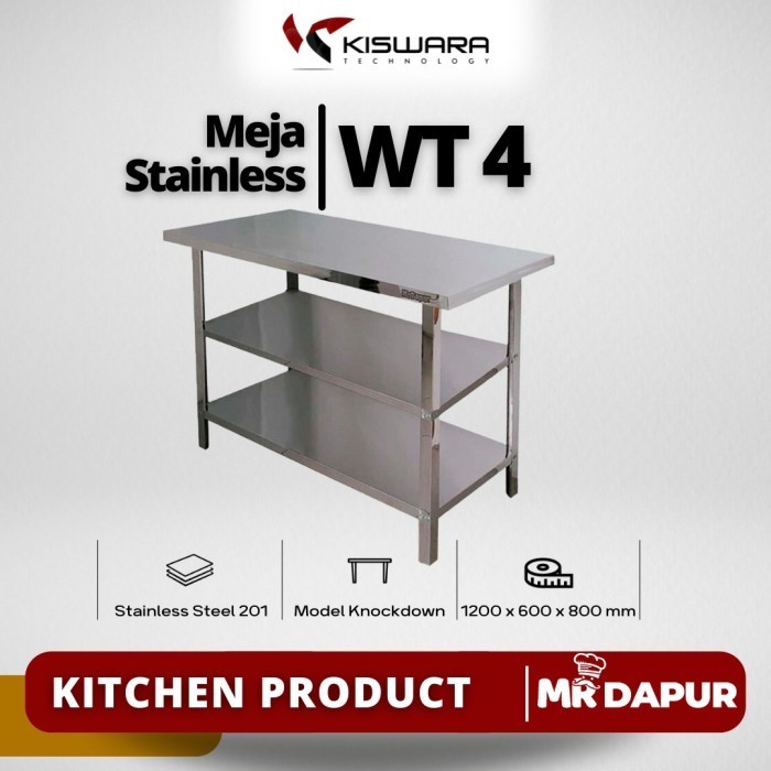 Jual Meja Untuk Dapur Meja Stainless Steel Mrdapur Wt 4 | Shopee Indonesia