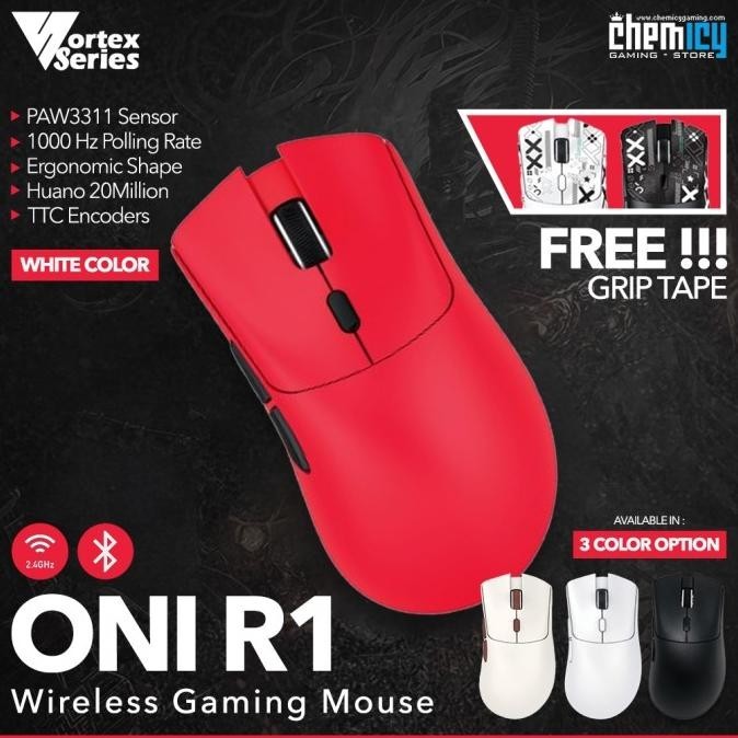 Jual Vortex Series Oni R1 Lightweight Triple Mode Wireless Gaming Mouse ...