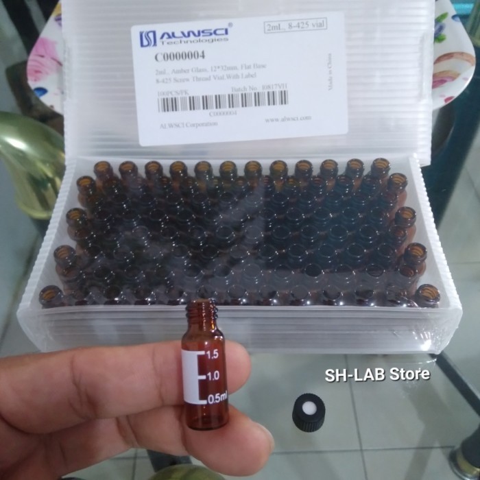 Jual BOTOL VIAL KACA 2 ML COKLAT AMBER | Shopee Indonesia