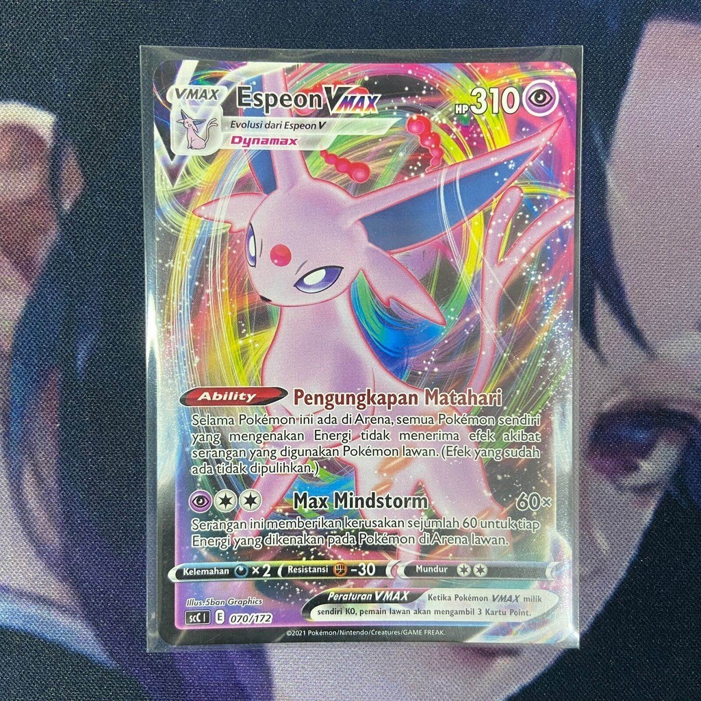 Jual pokemon (ID) espeon vmax - SCC 070/172 - NO FOIL | Shopee Indonesia