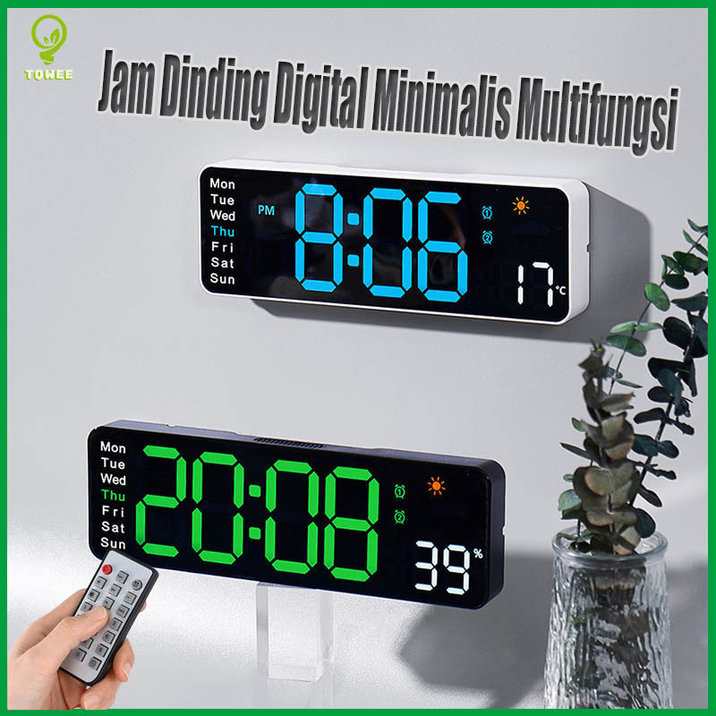 Jual 13 inch Jam Dinding Digital LED Tampilan Tanggal Suhu Dekorasi ...