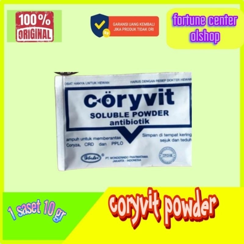Jual Coryvit serbuk obat sakit infeksi pernafasan,ngorok,snot pada ...