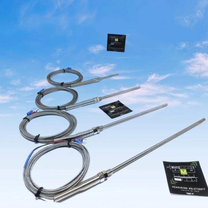 Jual Thermocouple type K M8 probe 50-200mm termokopel tipe K kabel 2M ...