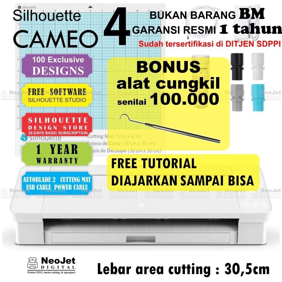 Jual READY >> MESIN CUTTING STICKER SILHOUETTE CAMEO 4 ALAT SABLON ...
