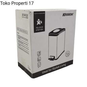Jual Tempat Tong Sampah Injak Stainless Steel Pedal Bin 12 Liter Krisbow | Shopee Indonesia