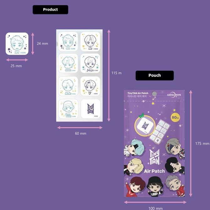 Jual TinyTAN Air Patch (BTS Character) | Shopee Indonesia