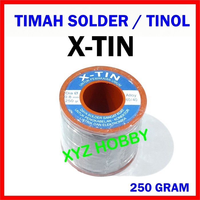 Jual Timah X-Tin 250G Timah Solder Xtin 250 Gram Tinol 0.8Mm 60/40 ...