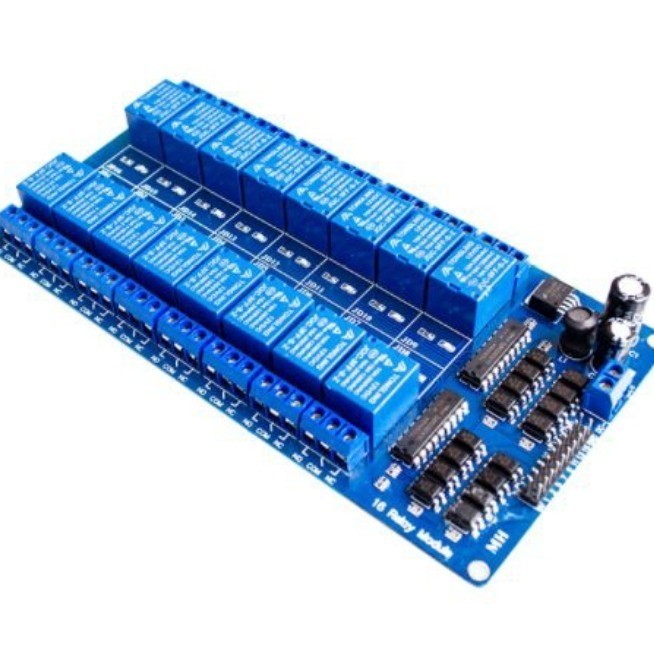 Jual Relay Module 16 Channel 12V 12Vdc Optocoupler For Mesin Plc Etc ...