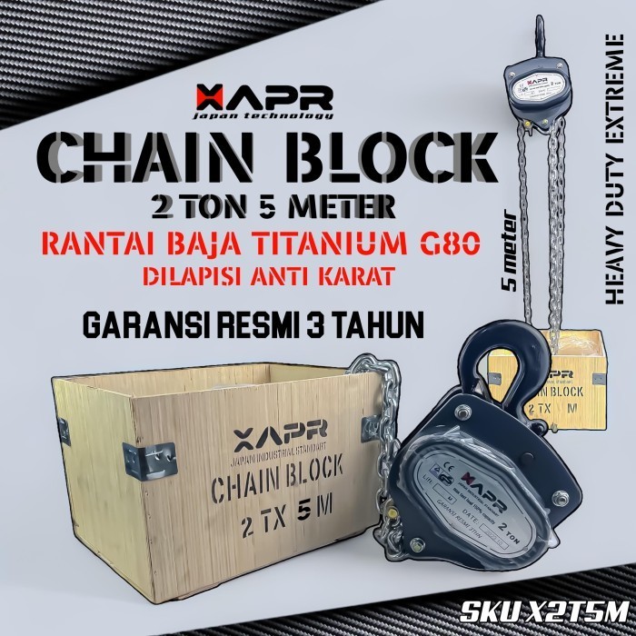 Jual APR JAPAN CHAIN BLOCK 2 TON 5 METER ALAT ANGKUT BARANG X2T5M ...
