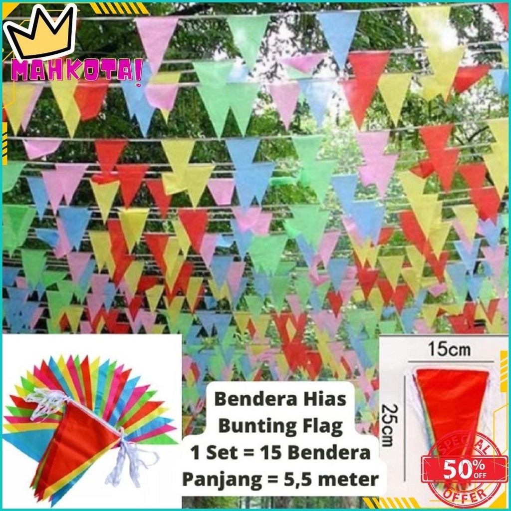 Jual UMBUL UMBUL MERAH PUTIH BENDERA LAYUR BANDIR 4 METER 5 M ANEKA WARNA DAN MODEL ORIGINAL ...