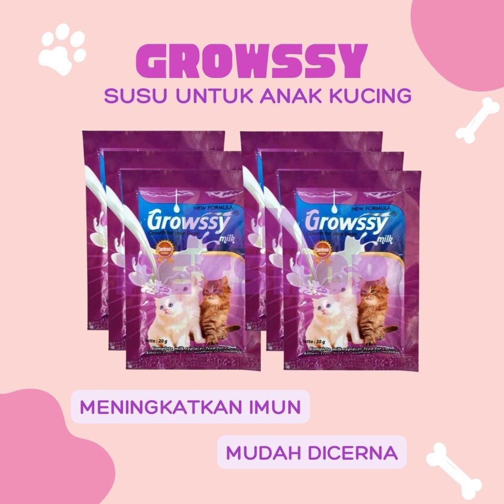 Jual [GROSIR] GROWSSY MILK 20GR SUSU KITTEN ANAK KUCING BAYI 0 2 BULAN ...