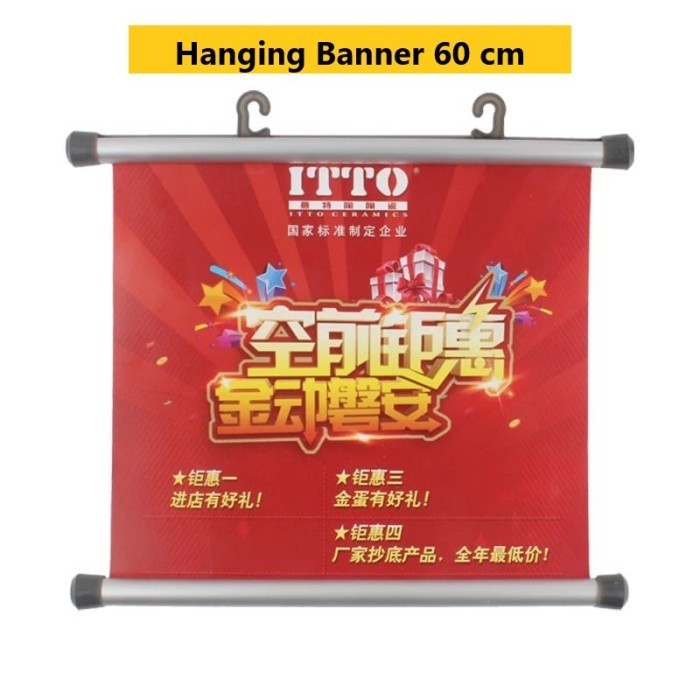 Jual Hanging Banner 60 Cm Alat Promosi Gantung Poster | Shopee Indonesia