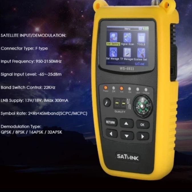 Jual Digital Satellite Us Signal Finder Meter Lcd Satlink Ws 6933 Tv ...