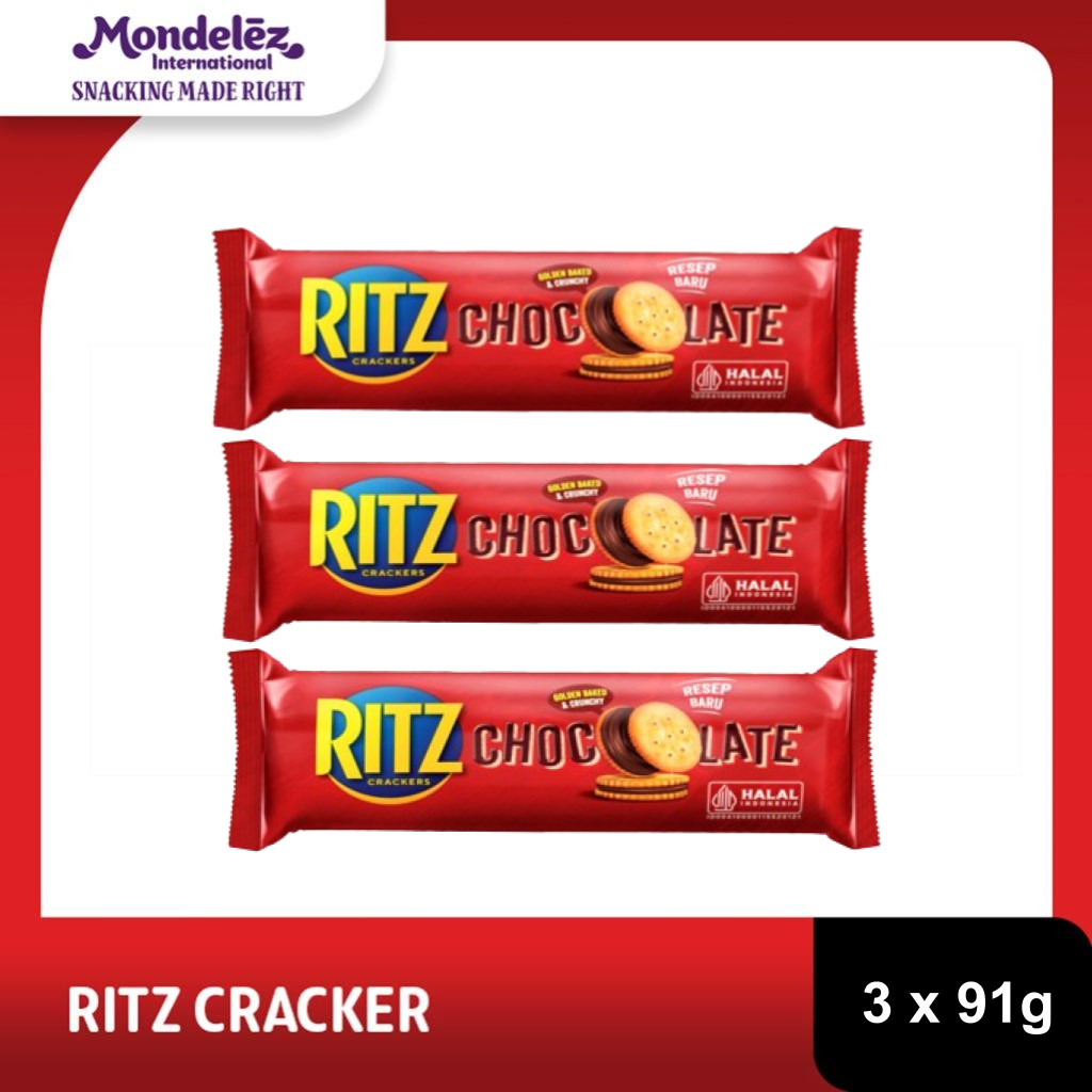 Jual Ritz Biskuit Sandwich Cokelat 91g x 3 | Shopee Indonesia