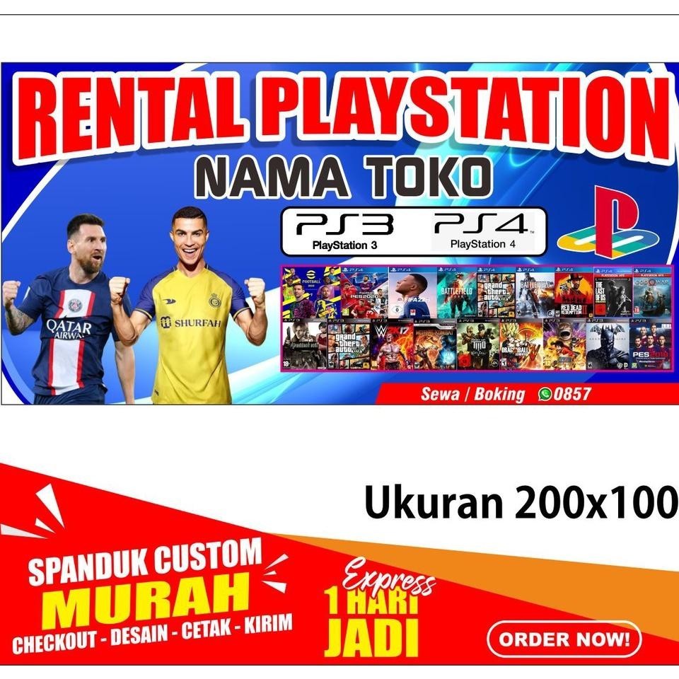 Jual Banner Rental Ps Playstation, Spanduk Rental Ps Playstation ...